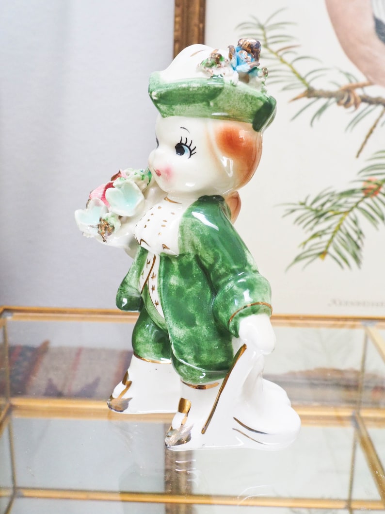 Vtg Japan Cute Boy Figurine Green St Patricks Figure - Etsy