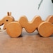 Vtg Wood Wobble Worm Pull Toy - Vintage Wiggly Worm - Wooden ...
