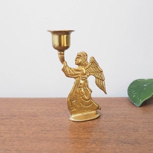 Brass Angel Candle Holder Vintage Brass Angel Figurine - Etsy