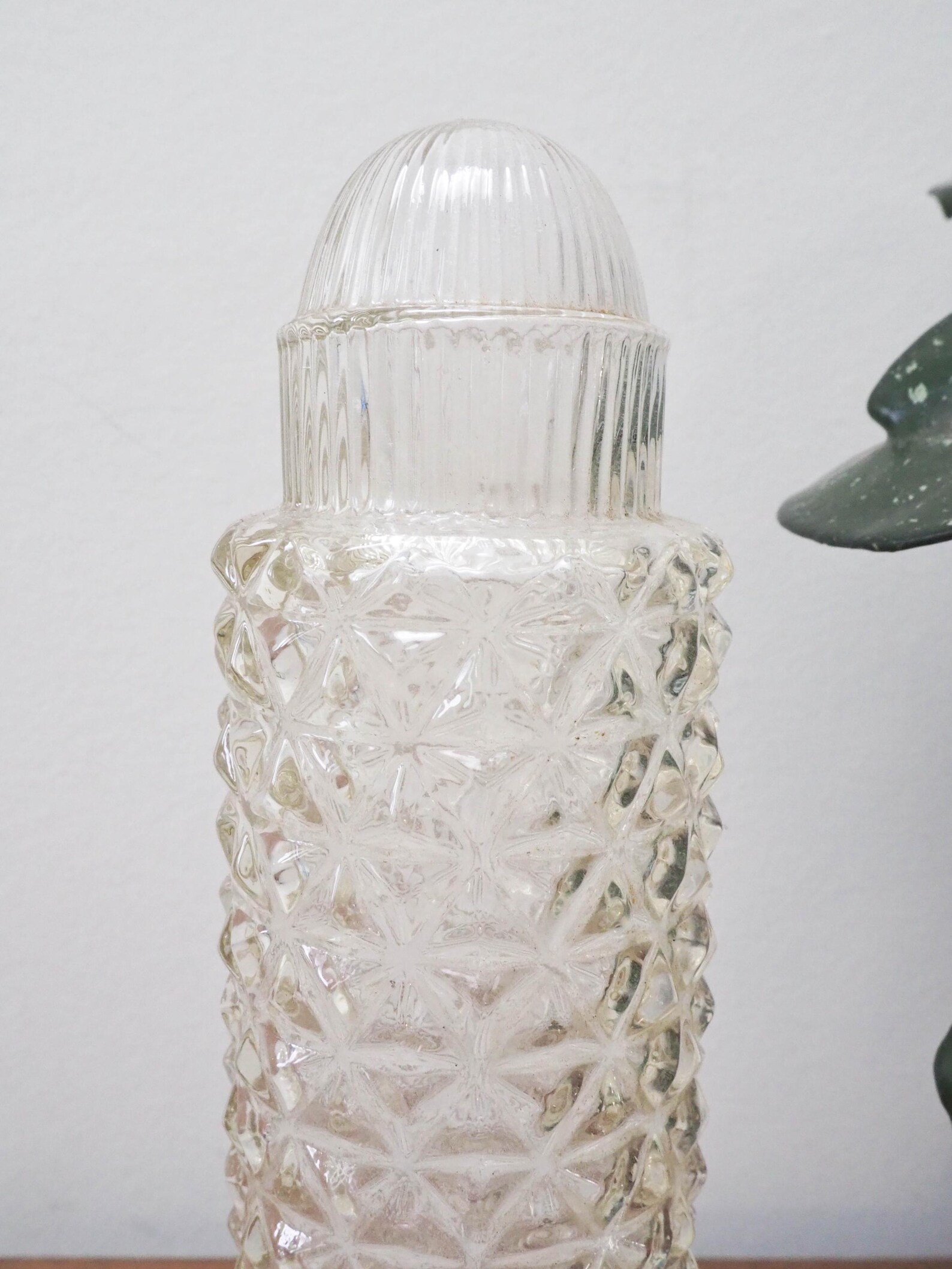 Vtg Clear Glass Torpedo Column Light Cover - Clear Bullet Glass Light ...