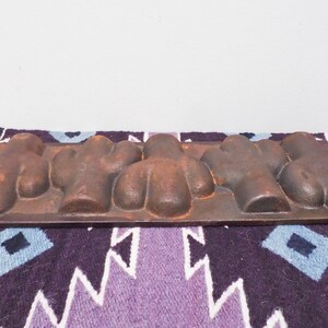 Vtg Cast Iron Cactus Cornbread Pan - Heavy Cast Iron Tart Mold ...