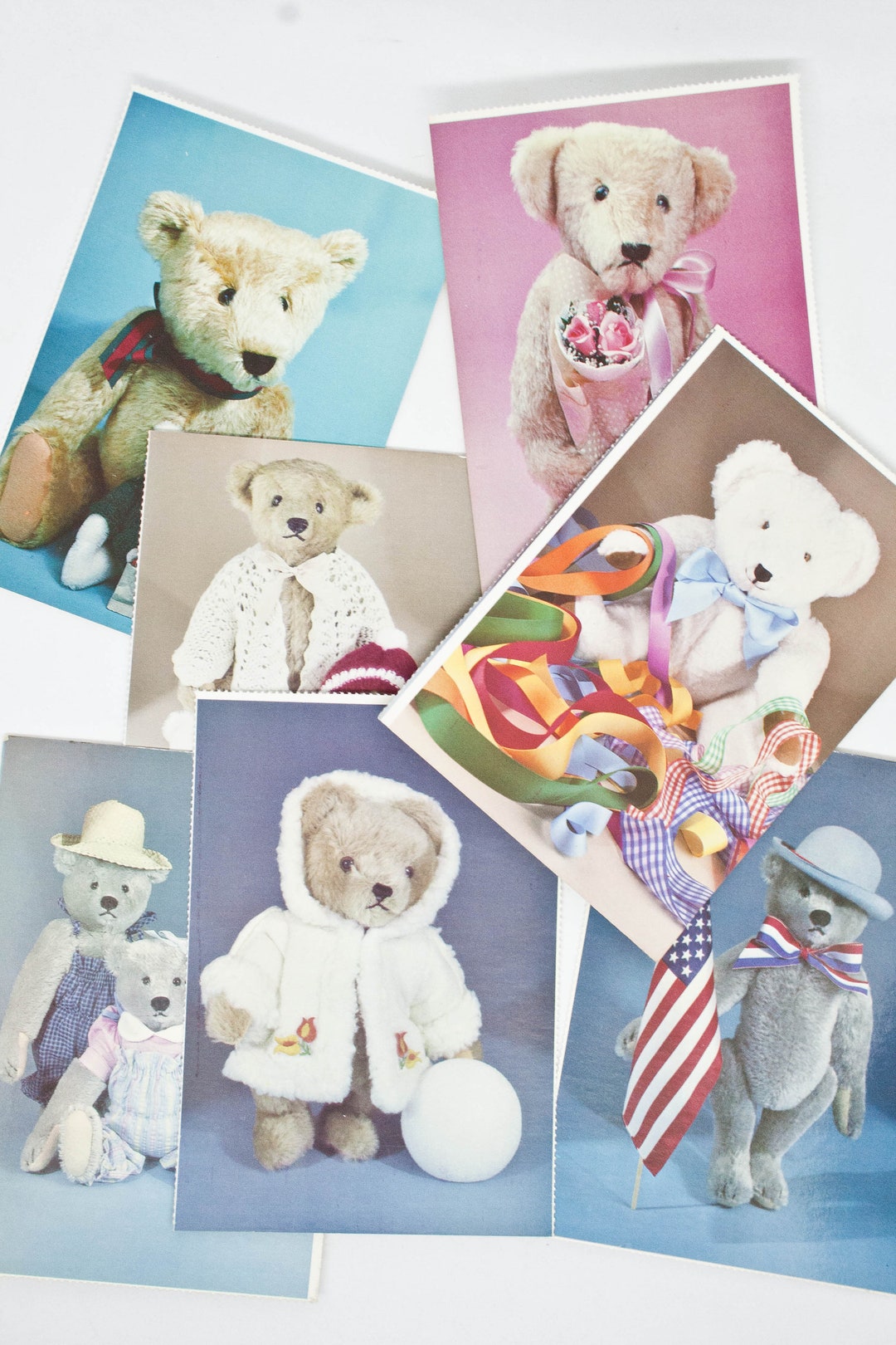 Teddy Bear Postcards Set of 7 Vintage Ephemera Art Cards - Etsy