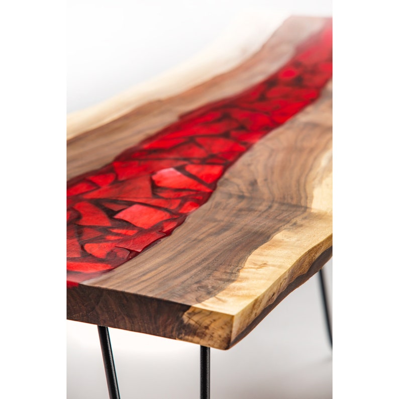 EXAMPLE Live Edge Coffee Table Red Resin Table Shown is Sold - Etsy