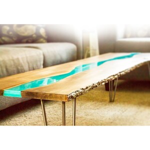 Pictured Table is Sold - Resin River Coffee Table With LED Lighting ...