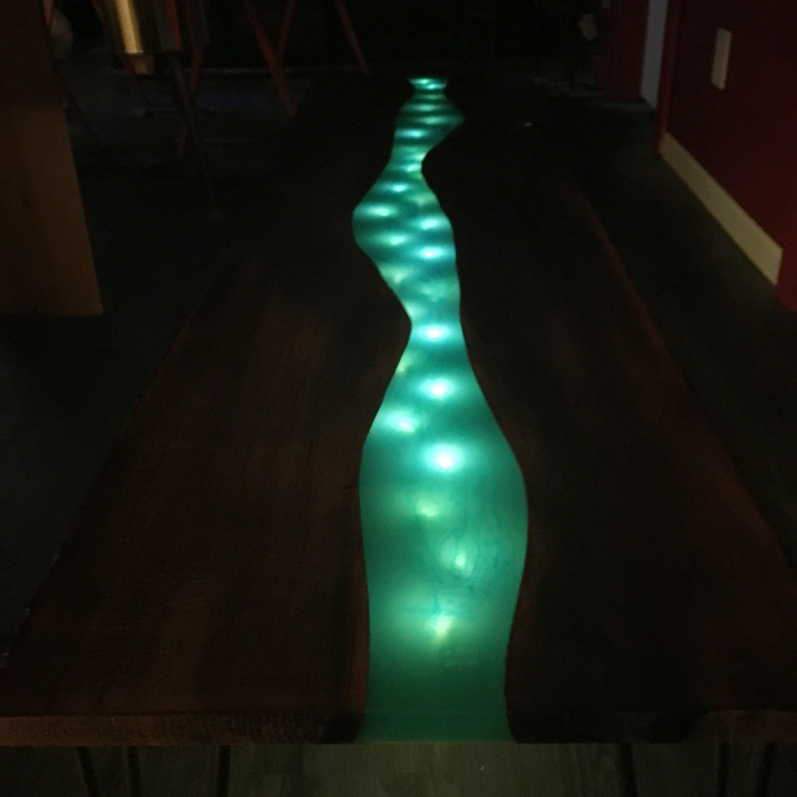 Pictured Table is Sold - Resin River Coffee Table With LED Lighting ...