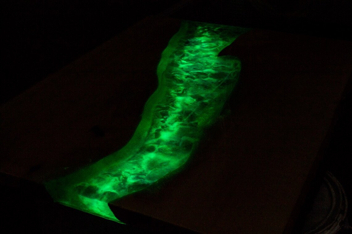 Pictured Table is SOLD - Resin River End Table With LED Lighting - Glow ...