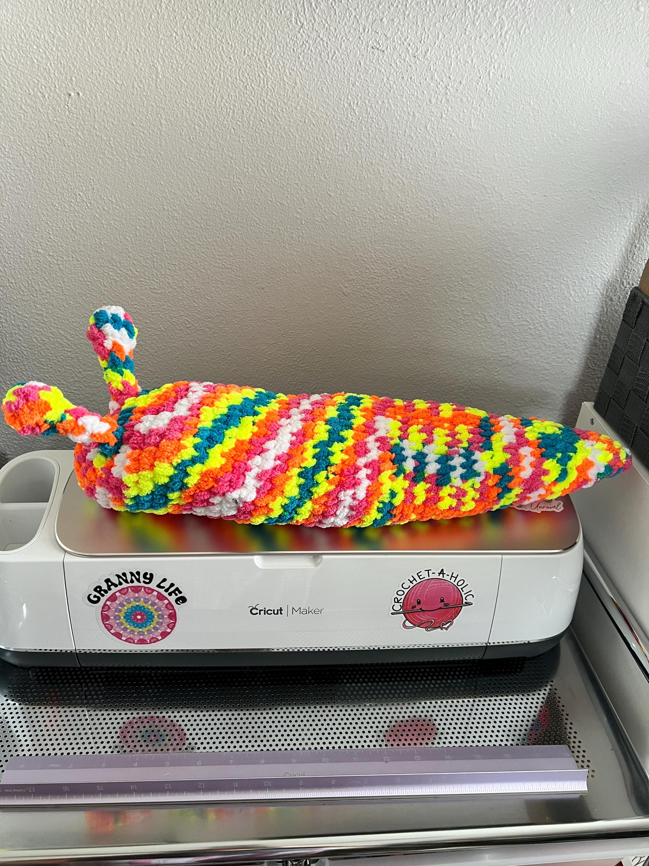 Snuggle Slug Weighted Plushie Black Light Reactive Comfort Crocheted ...