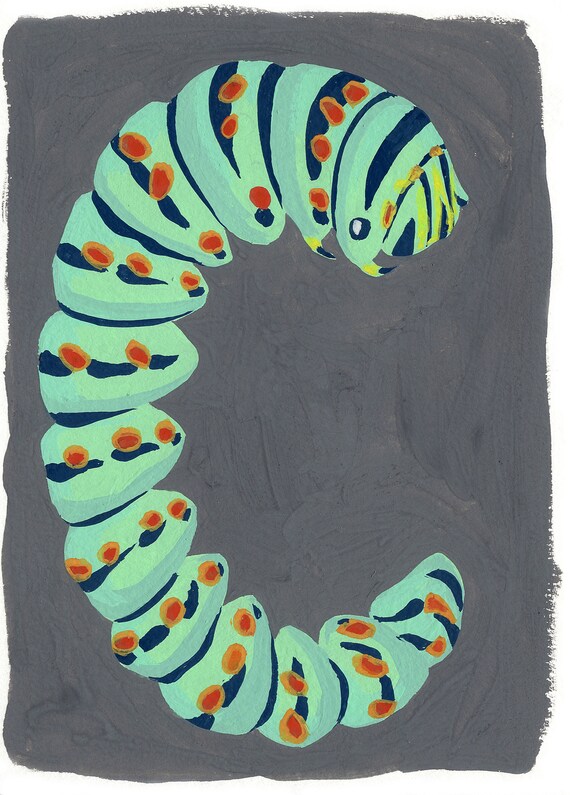 Alphabet Letter C Caterpillar Digital Printable Download Wall - Etsy ...