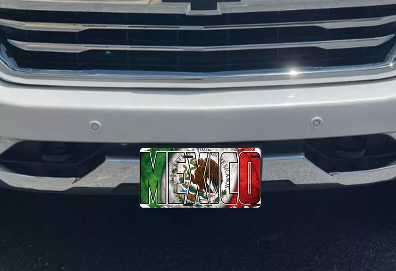 Plates Customized Mexican Flag and Last Name / Custom License Plate Car ...