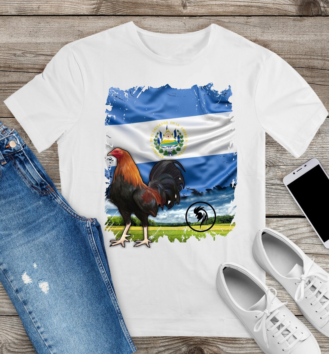 Rooster / El Salvador Flag / Gallo / Gallero / Gift for Him / Spanish ...