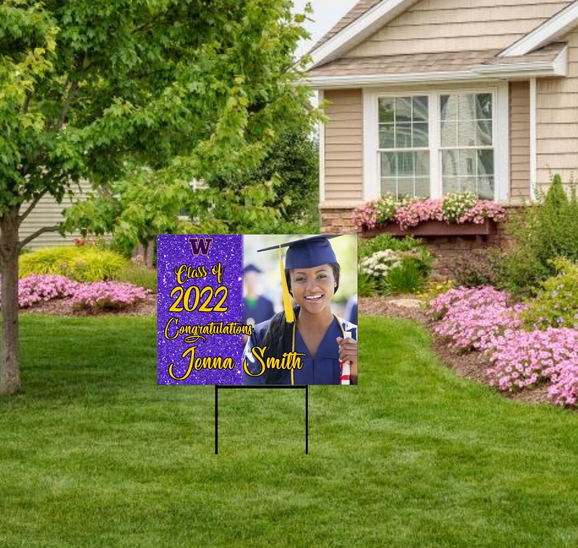 Custom Graduation Yard Sign 18x 24 With H Stake / | Etsy