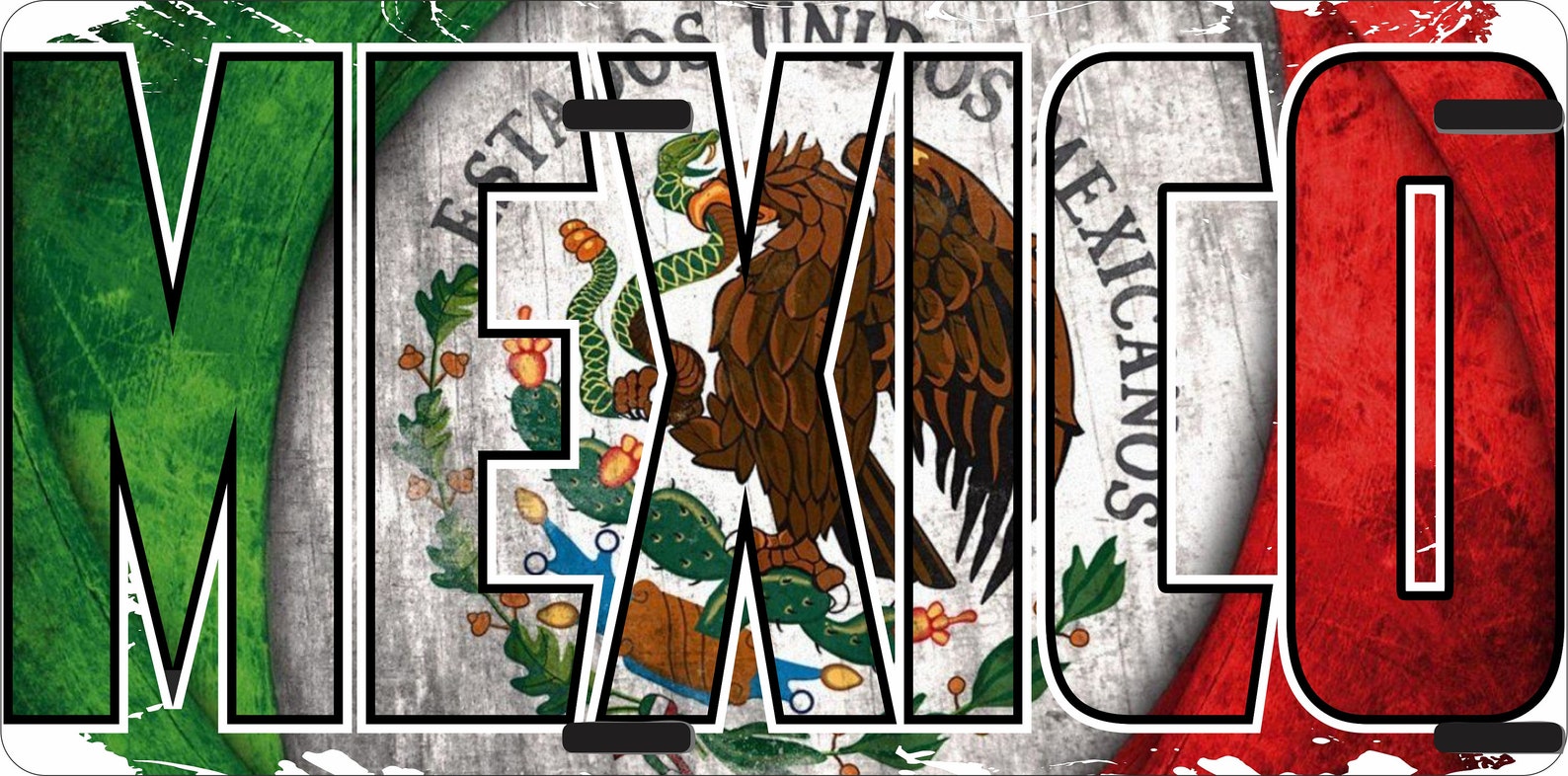 Plates Customized Mexican Flag and Last Name / Custom License Plate Car ...