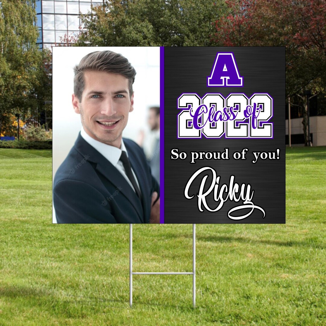 Senior Custom Graduation Yard Sign / H Stake / Senior Sign / Congrats ...