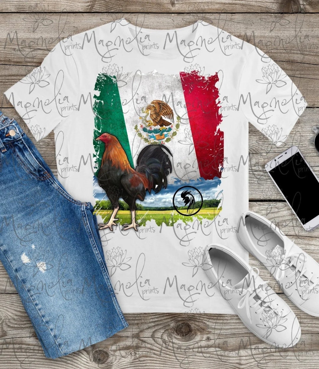 Rooster / Mexican Flag / Gallo / Gallero / Gift for Him / Spanish / T ...