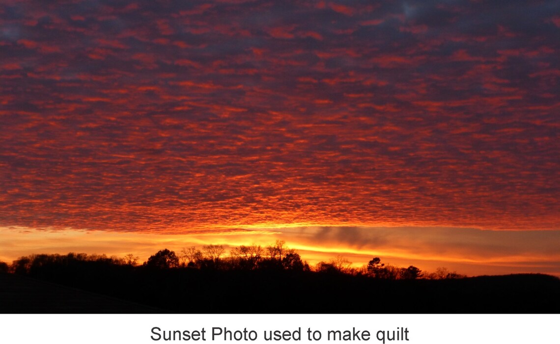 Large Sunrise/sunset Quilt Kit 58" Square Quilt - a 40" Square (small ...