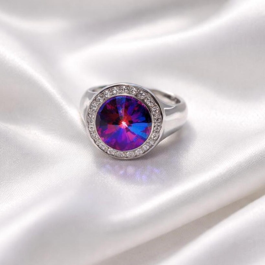Swarovski Crystal Ring Size 7 - Etsy