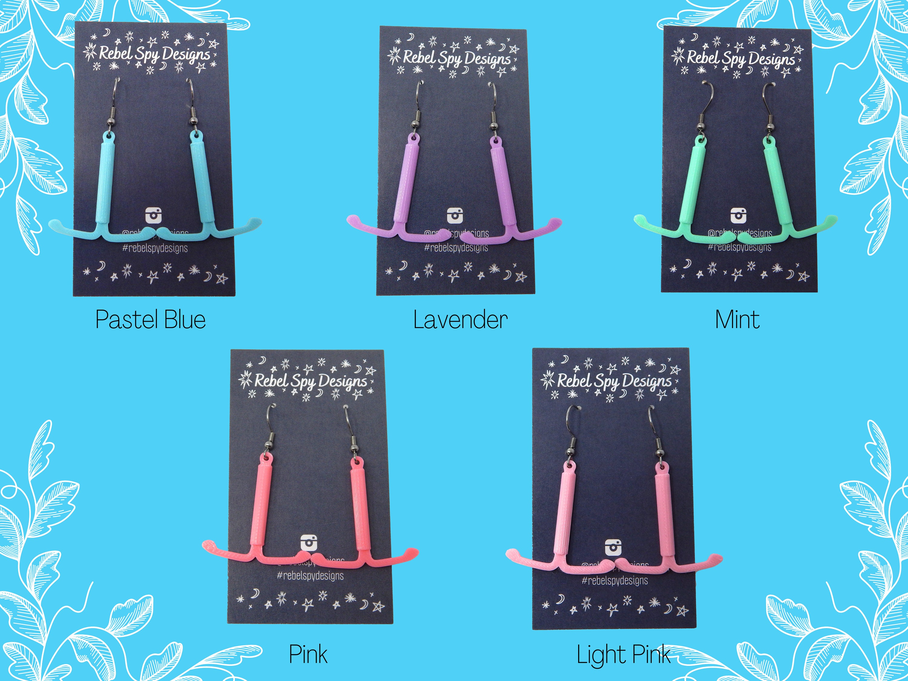 IUD Earrings *multiple Colors* - Etsy