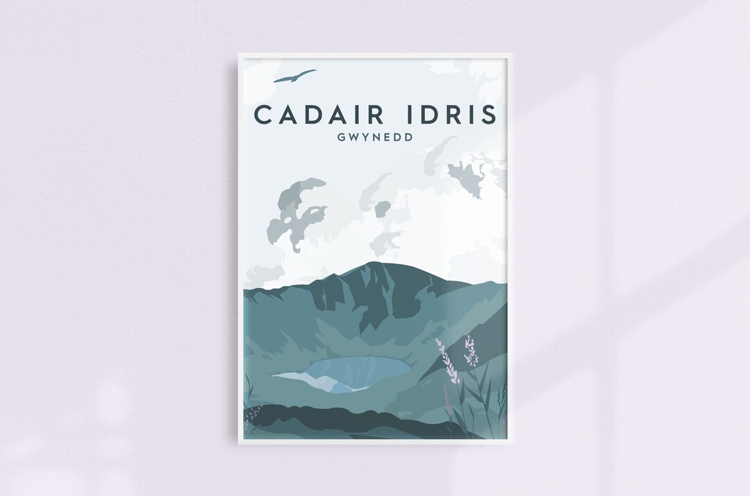 Cadair Idris, Snowdonia, Vintage Wales Travel Poster (welsh A3 A4 Print ...