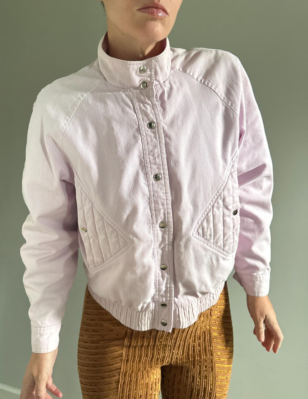 Vintage 80s Pink Jacket| 80s Cotton Nylon Reversible Pink Wind Breaker ...