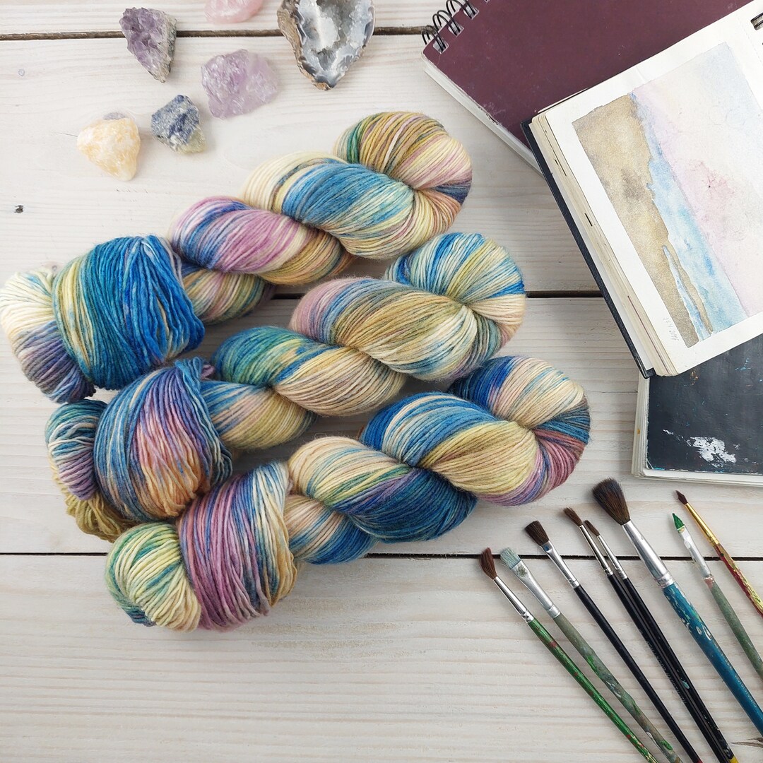 MATILDA ... Hand Dyed Yarn, Merino Fingering Single - Etsy
