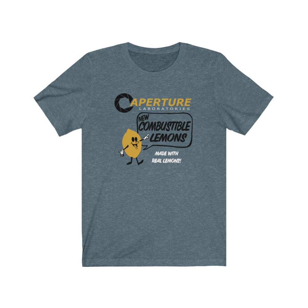 Aperture Combustible Lemons Portal Inspired Unisex Jersey Short Sleeve ...