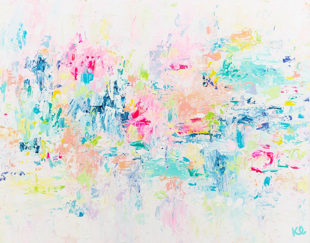 Abstract Art, Colorful Fine Art Print, Hot Pink Art, Modern Painting ...