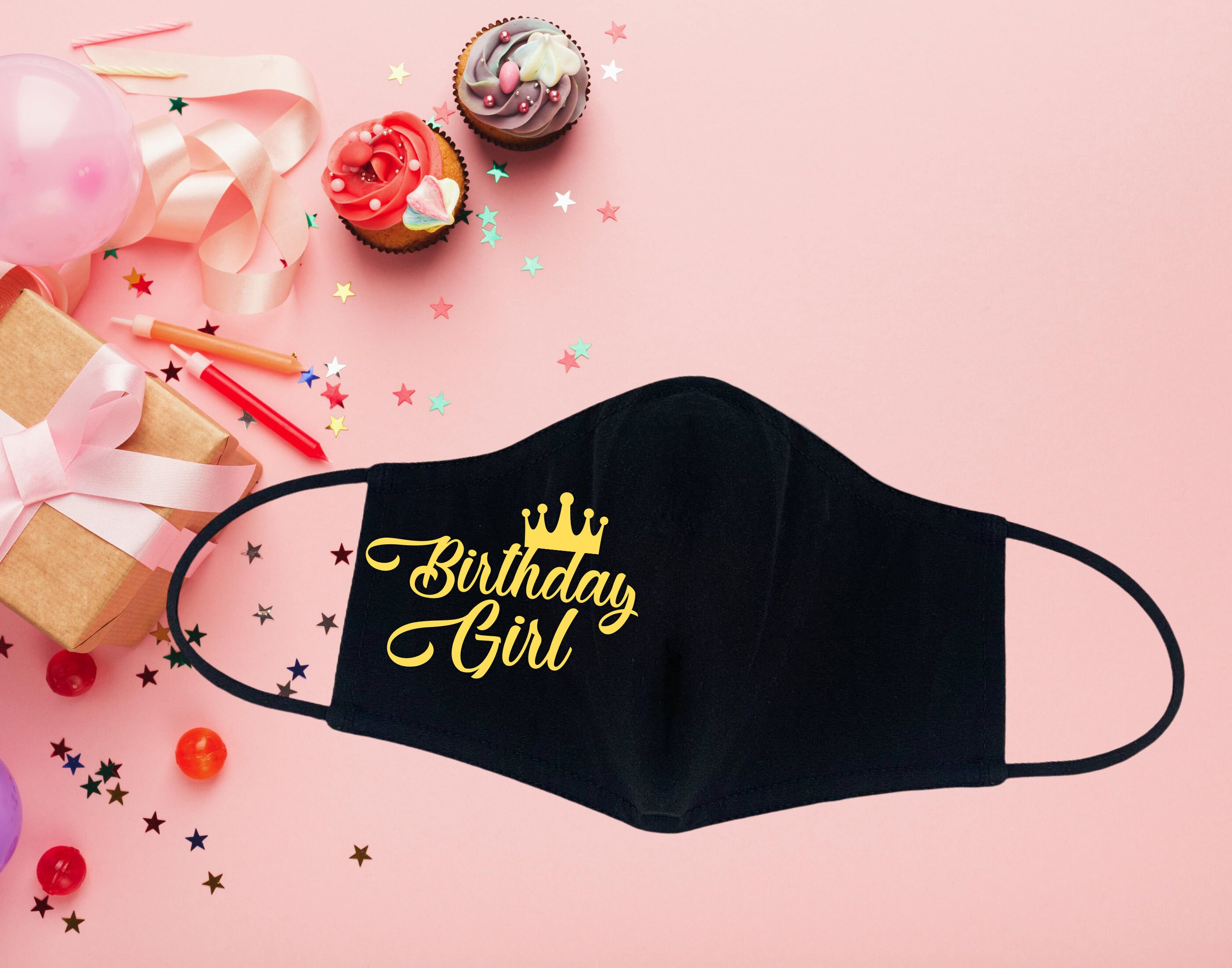 Birthday queen mask Birthday party Face Mask Birthday Mask | Etsy