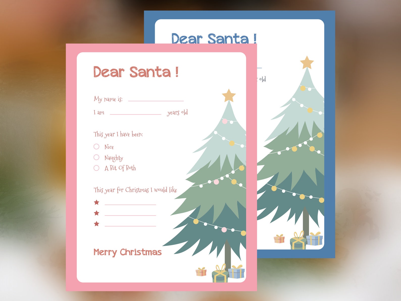 Letter to Santa / Letter to Santa Template / Santa Letter Template ...