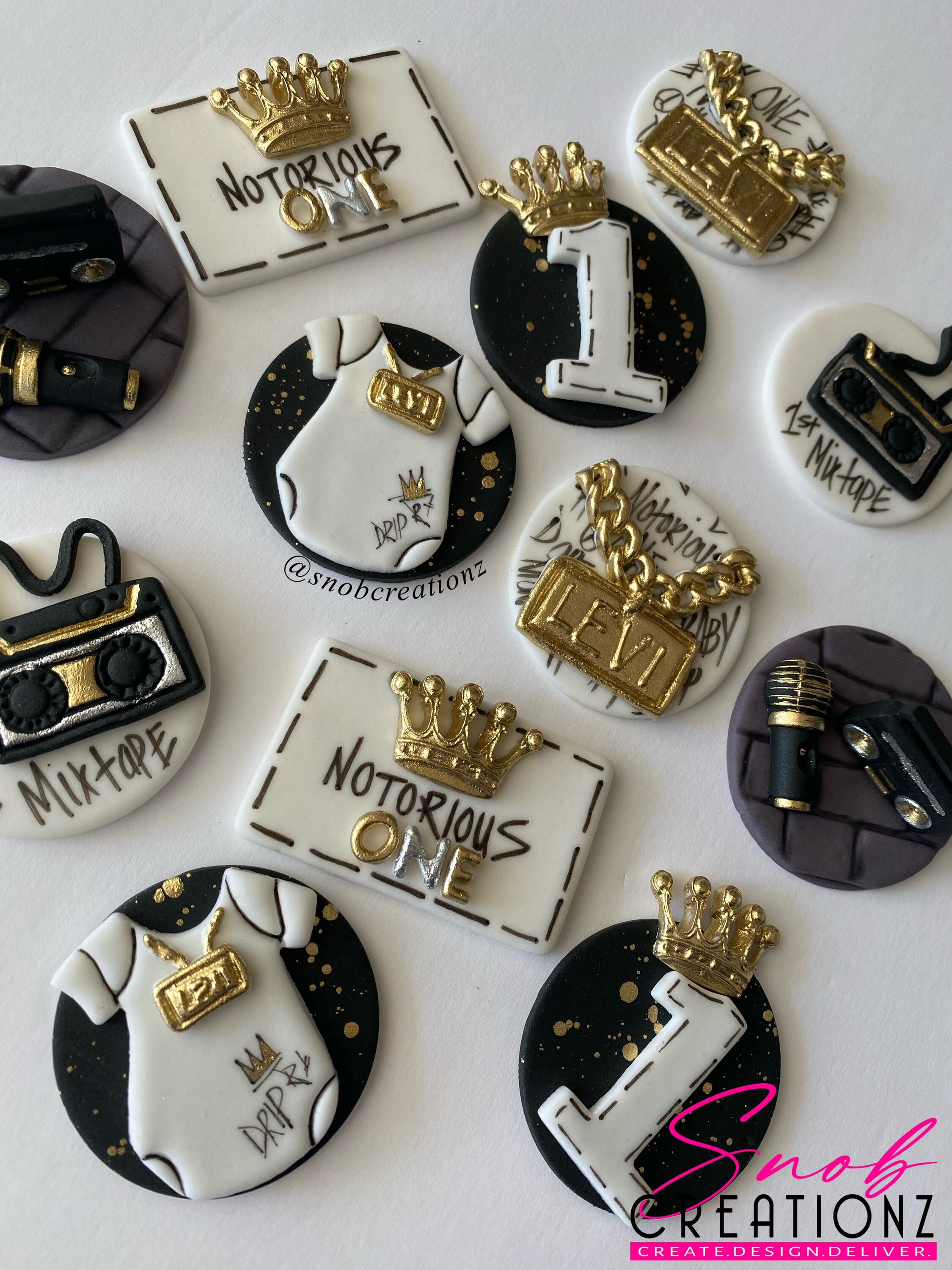 Notorious O.N.E Custom 3D Fondant Cupcake Toppers - Etsy