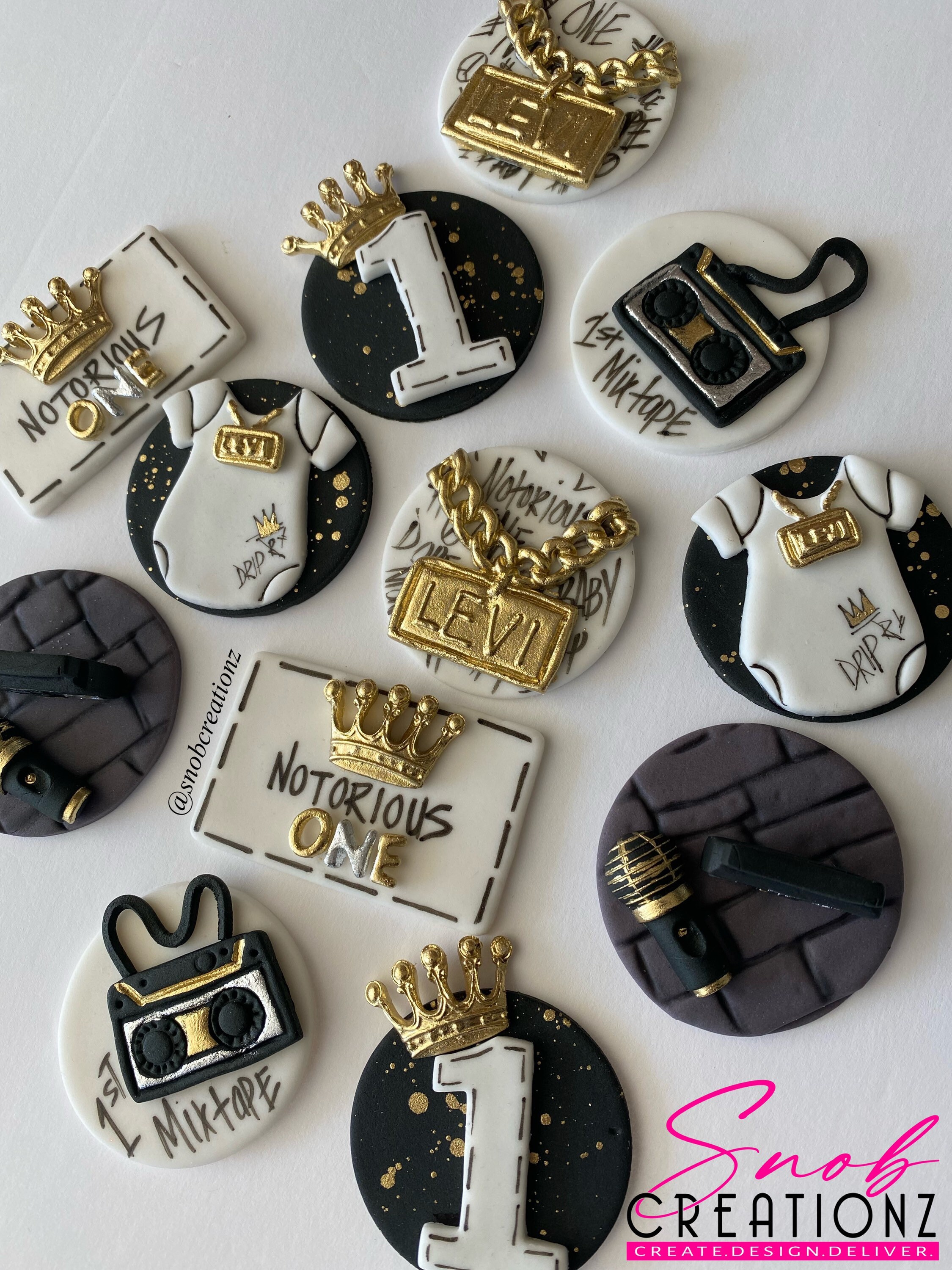 Notorious O.N.E Custom 3D Fondant Cupcake Toppers - Etsy