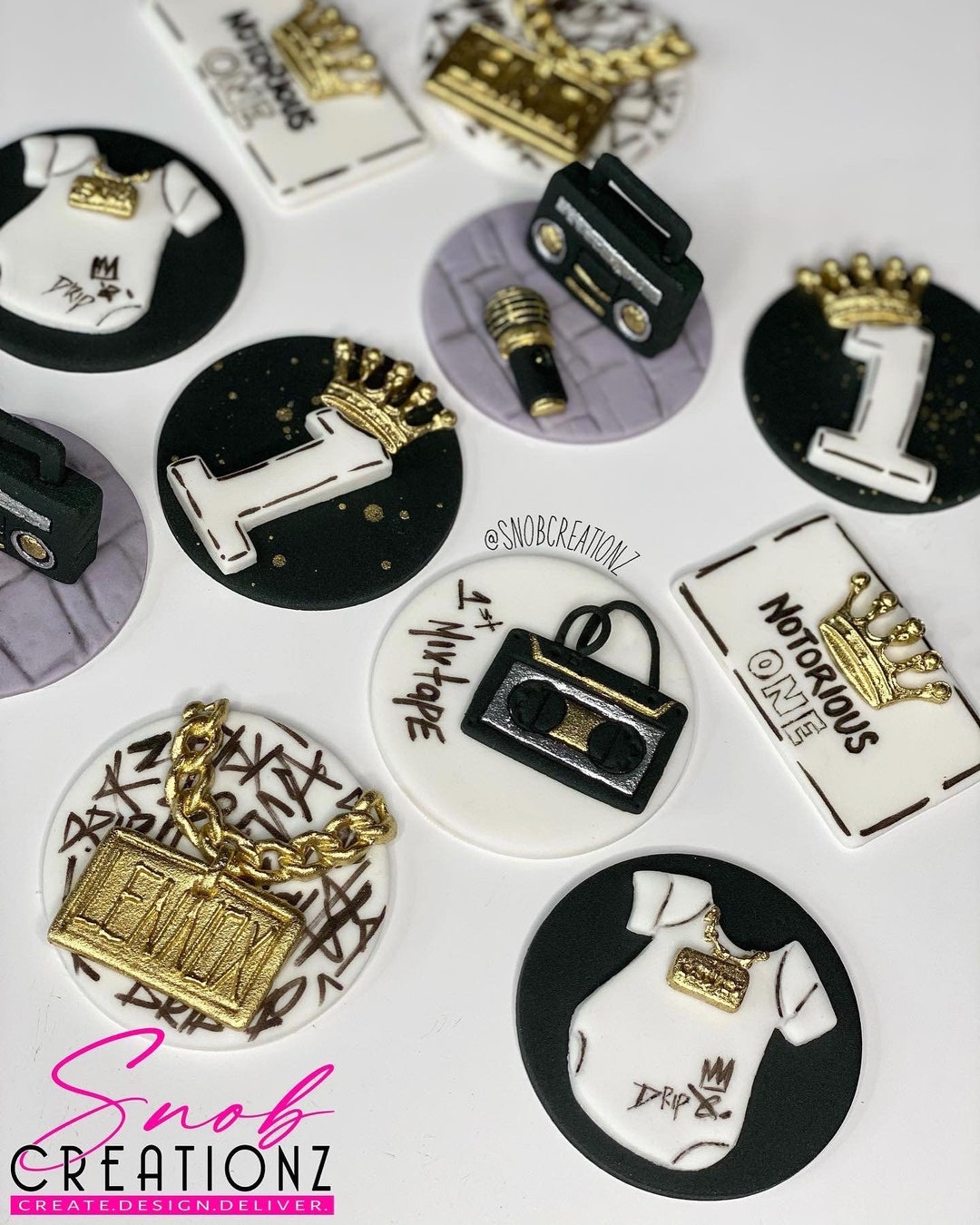 Notorious O.N.E Custom 3D Fondant Cupcake Toppers - Etsy