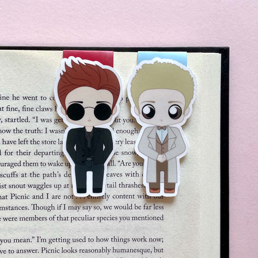 Good Omens Magnetic Bookmark Set: Crowley & Aziraphale Angel - Etsy