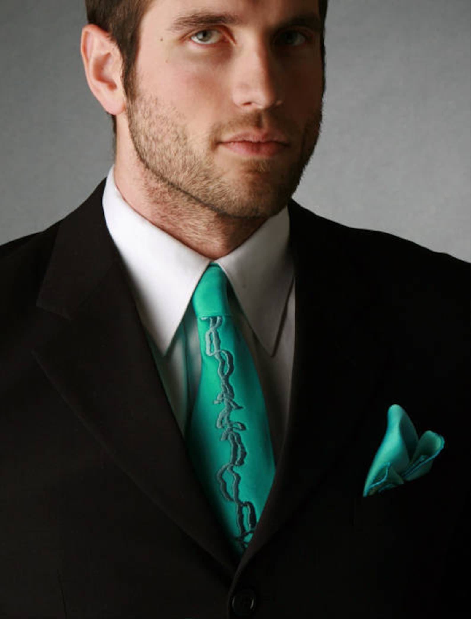 Silk Tie Embroidered Tie Silk Necktie Textured Tie Unique - Etsy