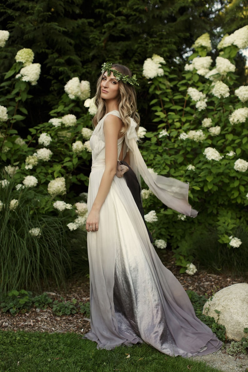 Robe de mariée Ombre Robe de mariée mousseline de soie Robe | Etsy