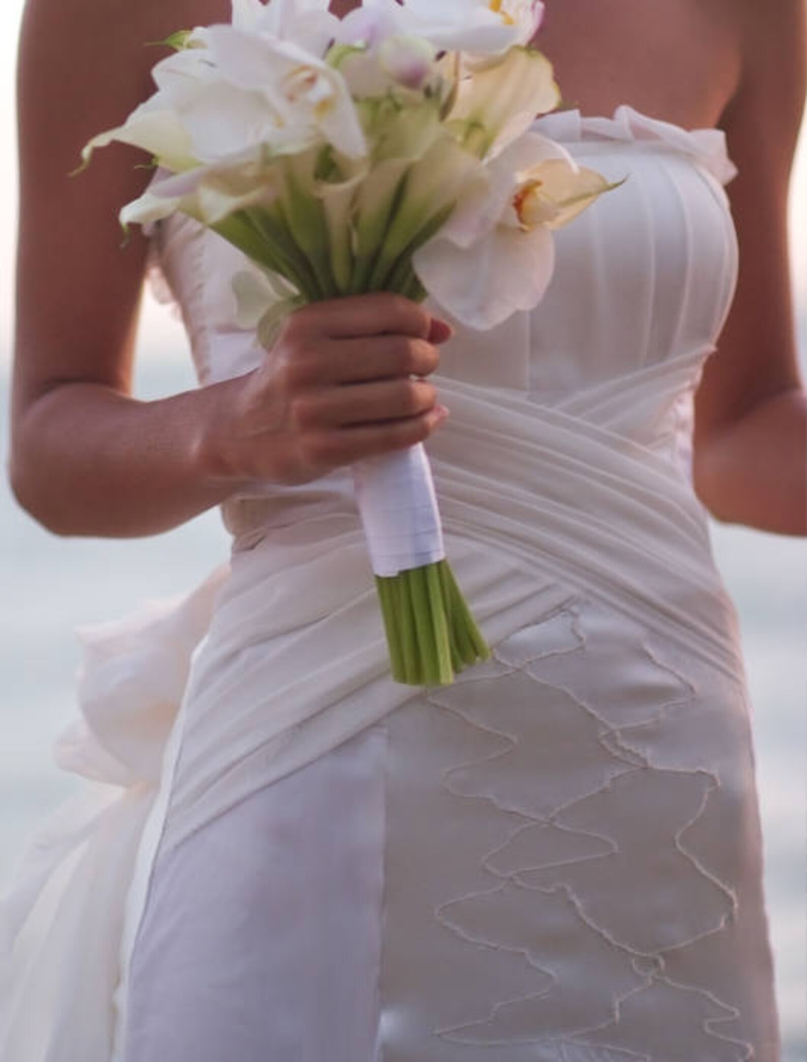 Silk Wedding Dress, Simple Wedding Dress, Beach Bridal Gown, Artistic ...