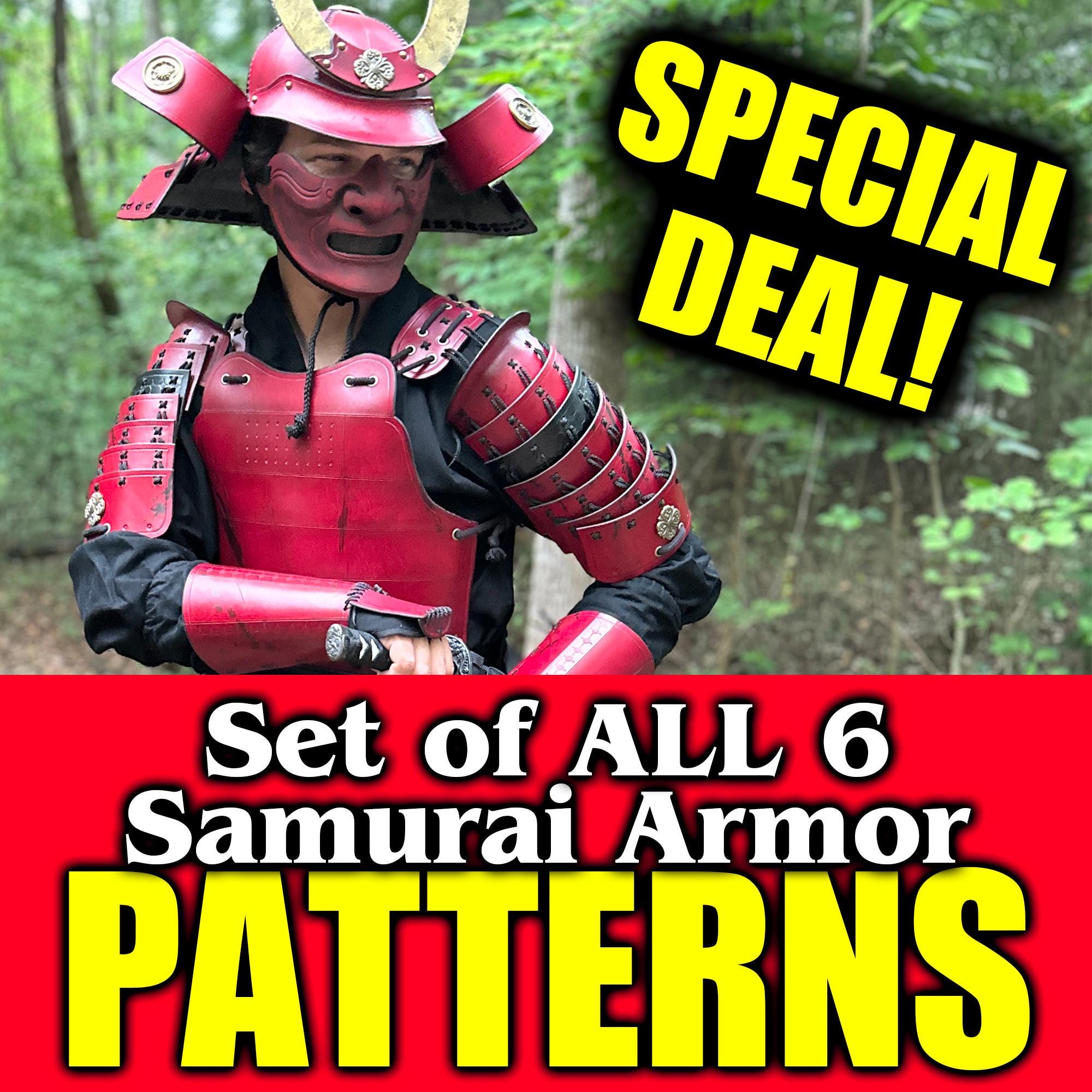 Complete Set of ALL 6 Leather Samurai Armor PATTERNS - Etsy