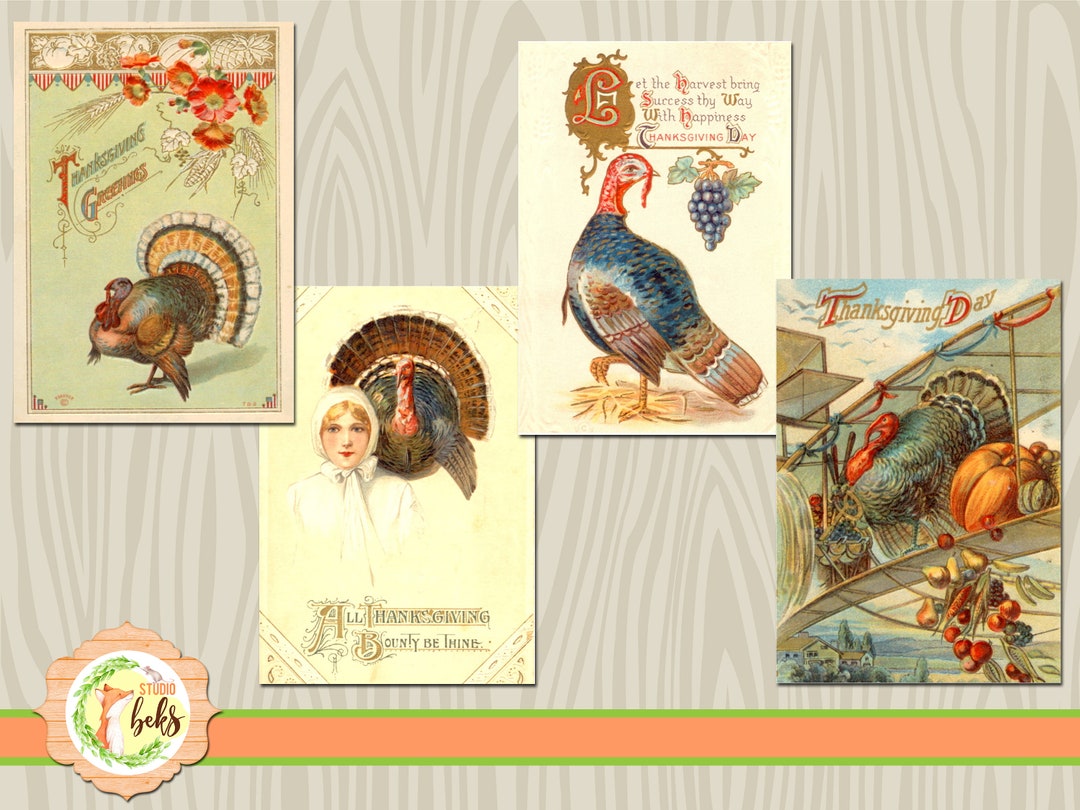 Thanksgiving Cards, Vintage Thanksgiving Cards, Vintage Ephemera, Junk ...