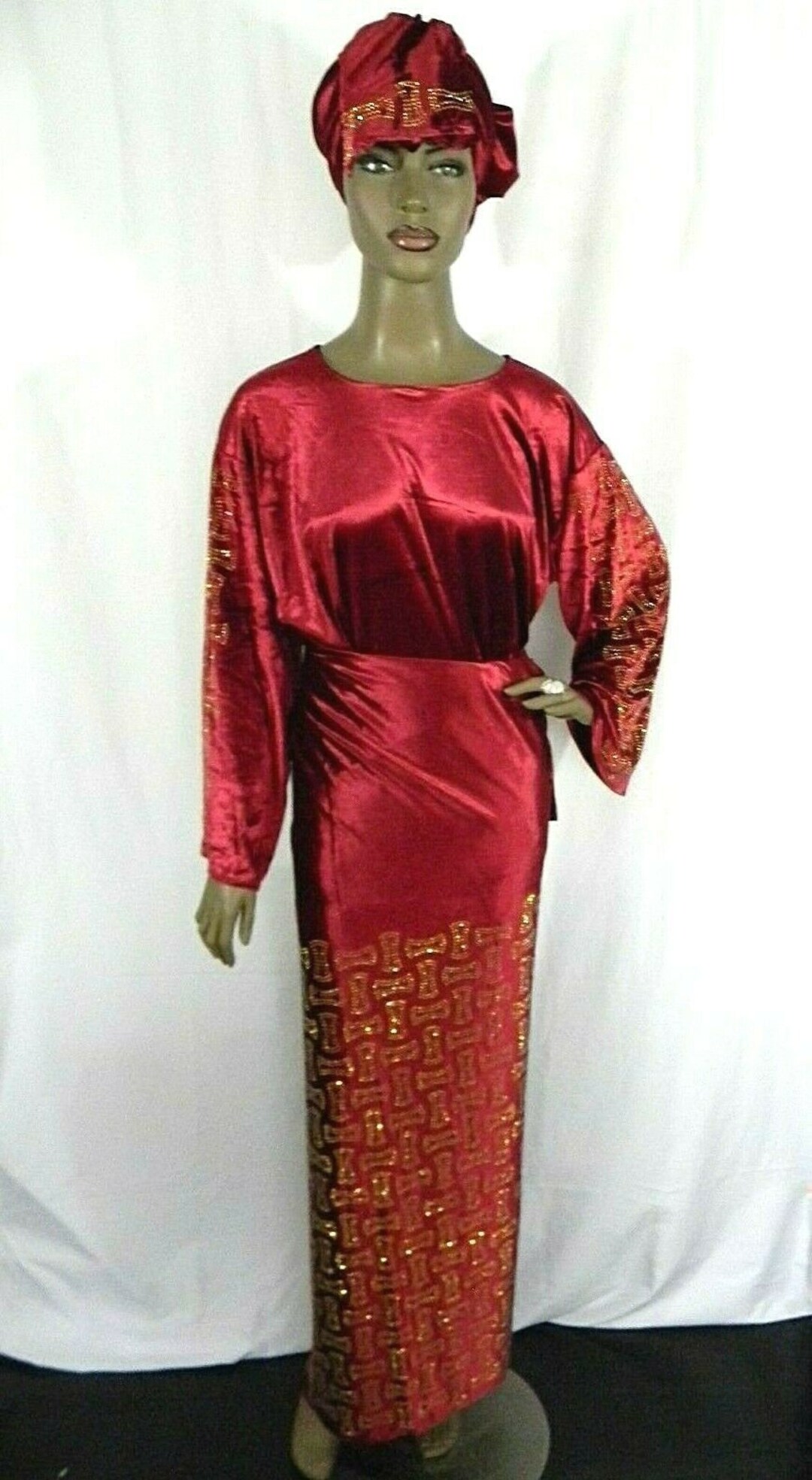 Velvet With Stones Design/nigerian Party Outfits/trendy African Velvet ...