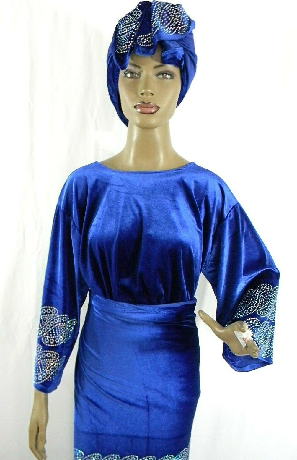 Velvet With Stones Design/nigerian Party Outfits/trendy African Velvet ...