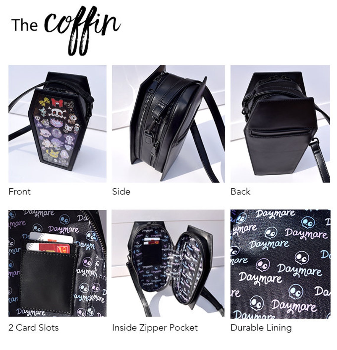 Coffin Ita Bag Crossbody Goth Pin Purse - Etsy