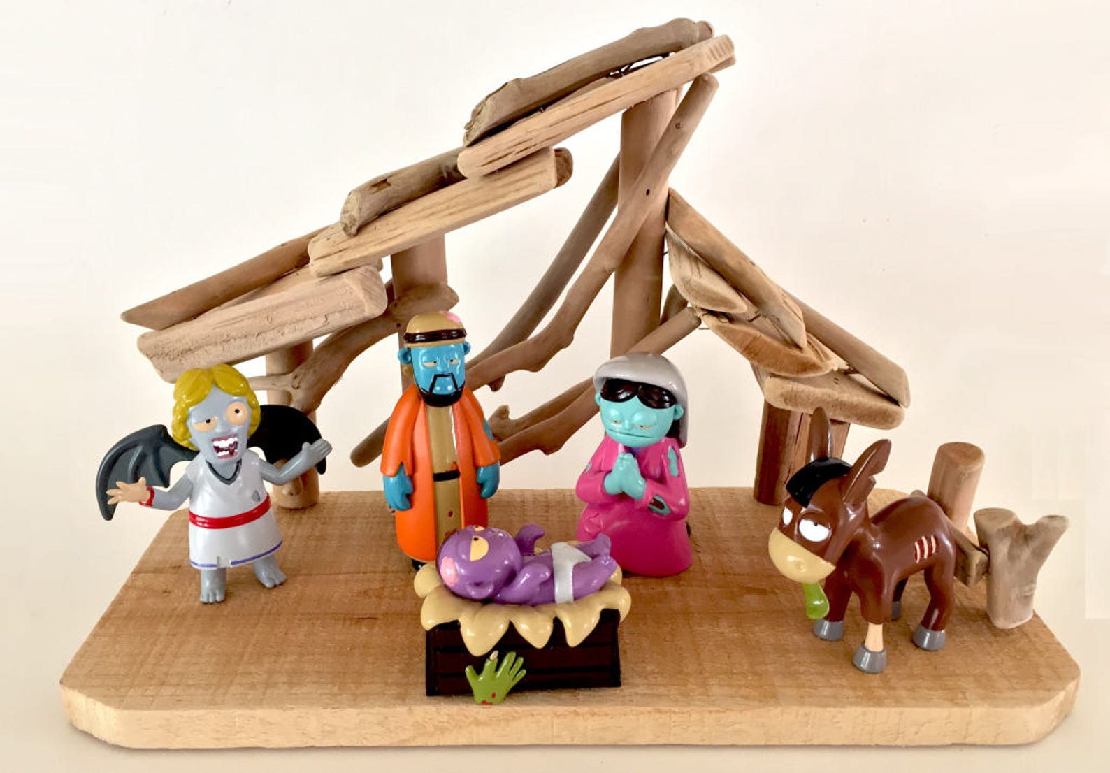Zombie Nativity Set of 5 Figurines | Resin Christmas Decor | Funny ...