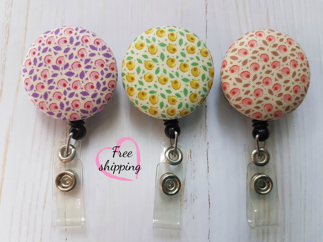 Cute Plums ID Badges, Retractable, Clip on ID Badge, Blue Background ...