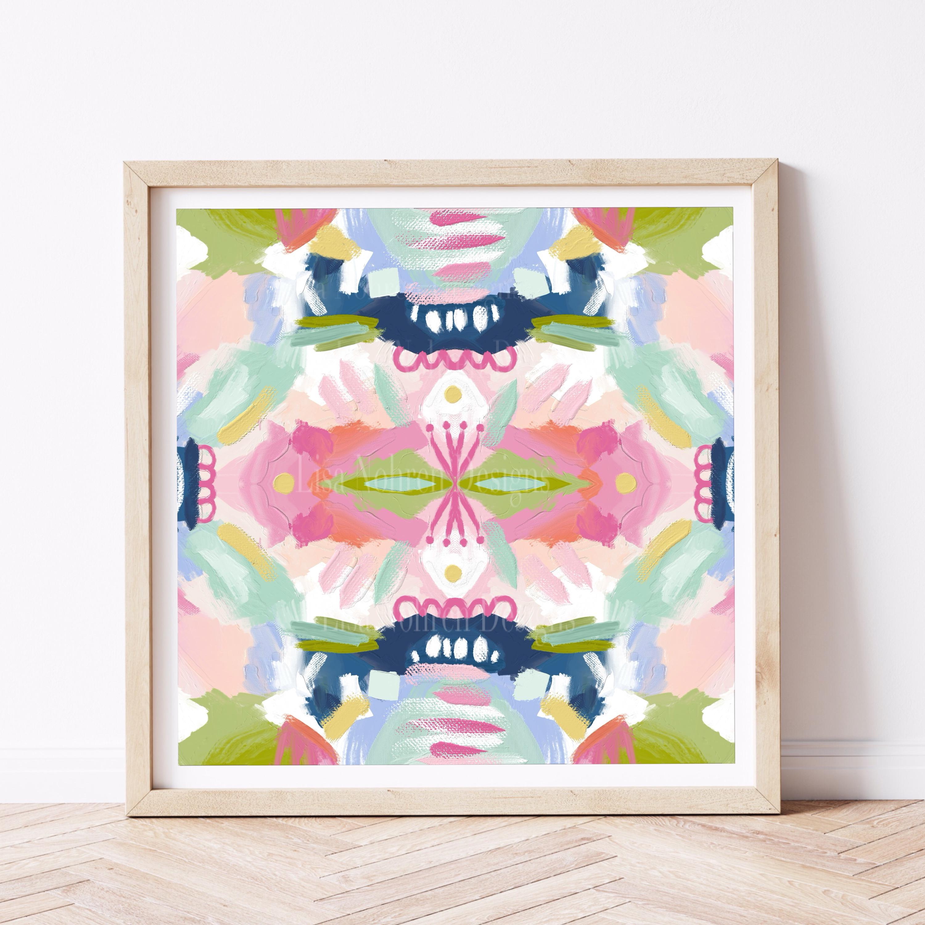 Colorful Pastel Abstract - Printable Wall Art Painting - Instant ...