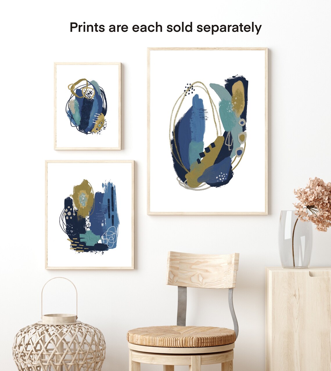 Abstract Neutral Art Painting Printable Wall Art Navy Blue - Etsy