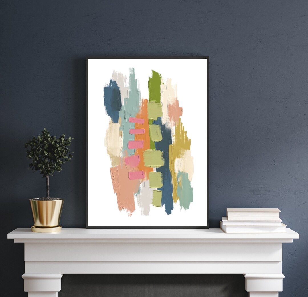 Colorful Abstract Art Printable Wall Art Painting Downloadable Art ...