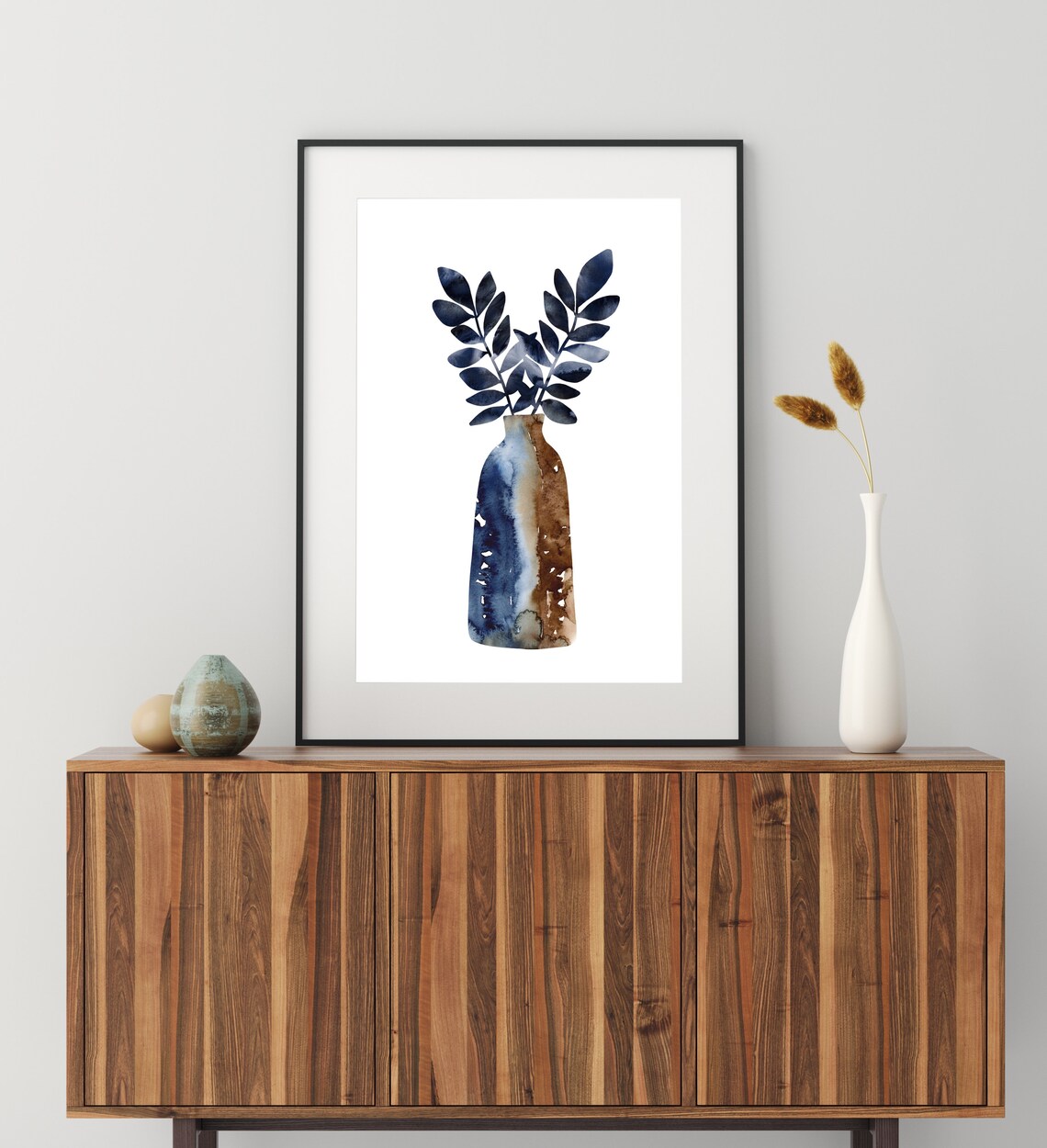 Watercolor Rustic Floral Painting Printable Wall Art Botanical - Etsy