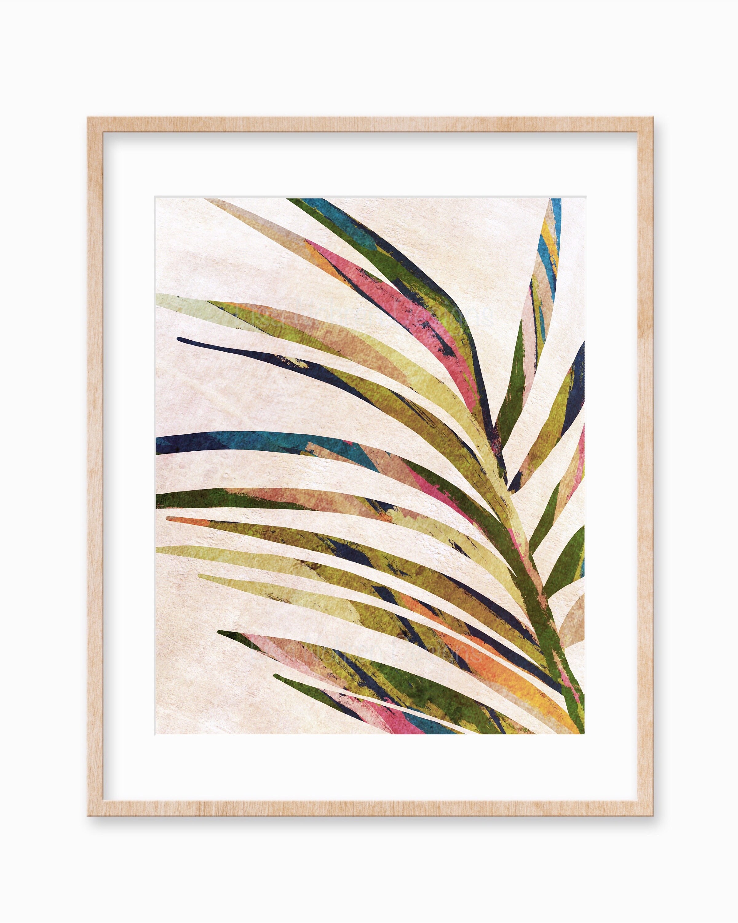 Neutral Boho Abstract Botanical Palm Art Printable Floral - Etsy