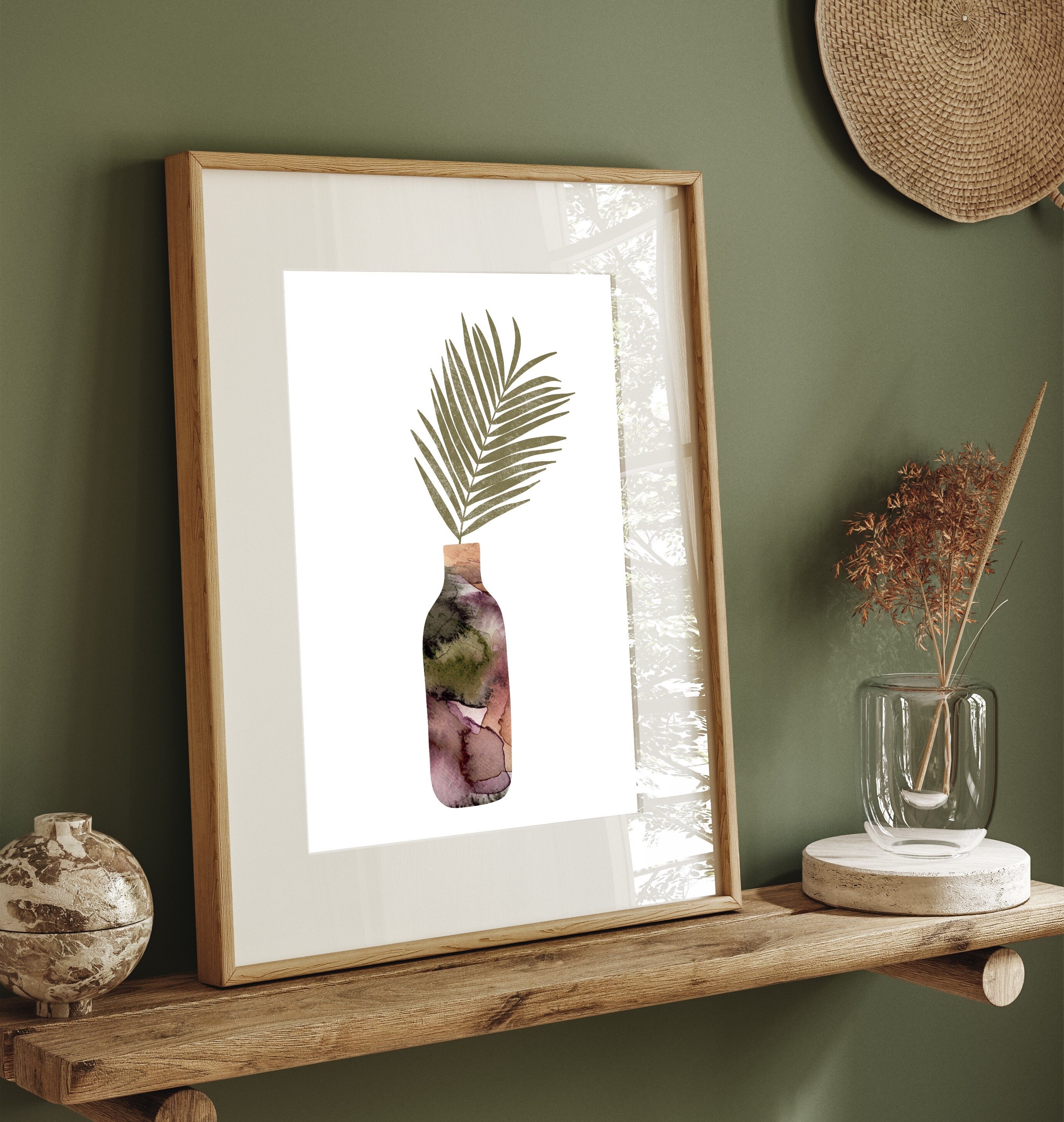 Watercolor Abstract Plant Floral Wall Art Downloadable - Etsy