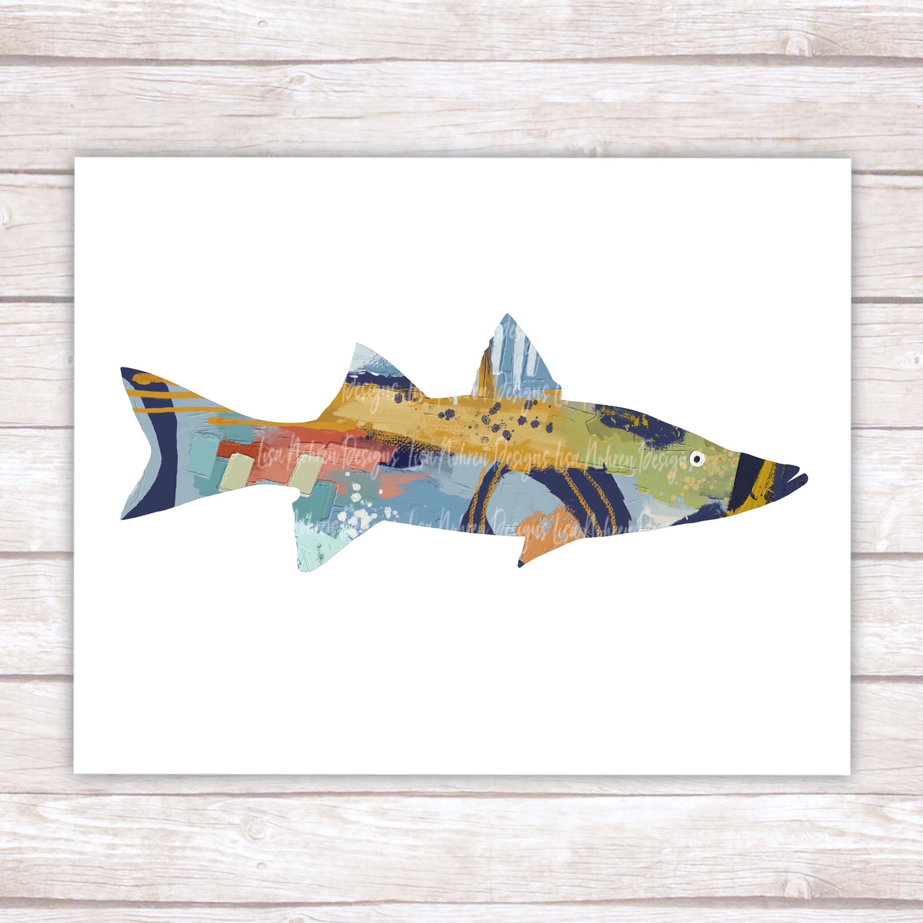 Abstract Fish Drawing