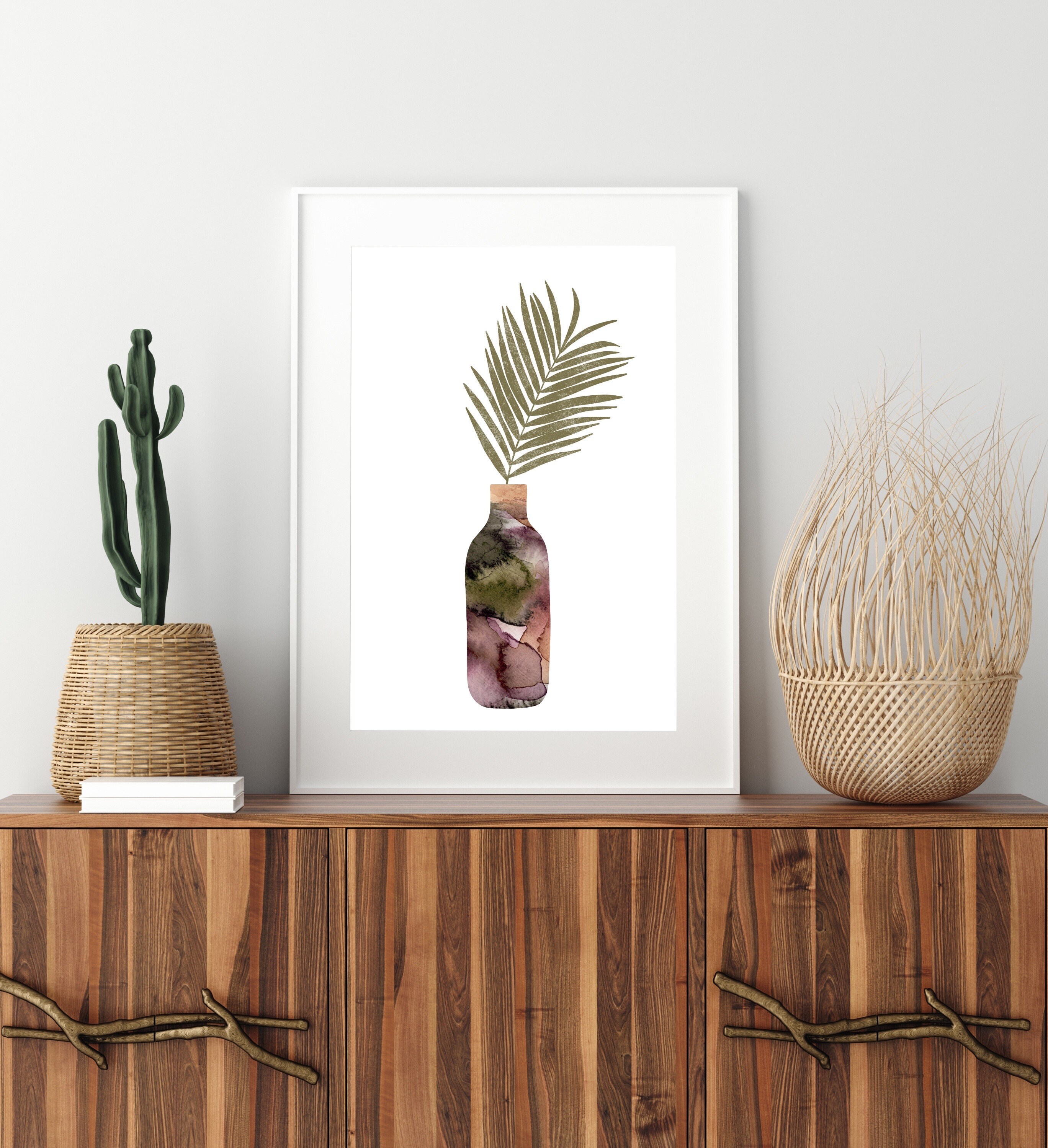 Watercolor Abstract Plant Floral Wall Art Downloadable - Etsy